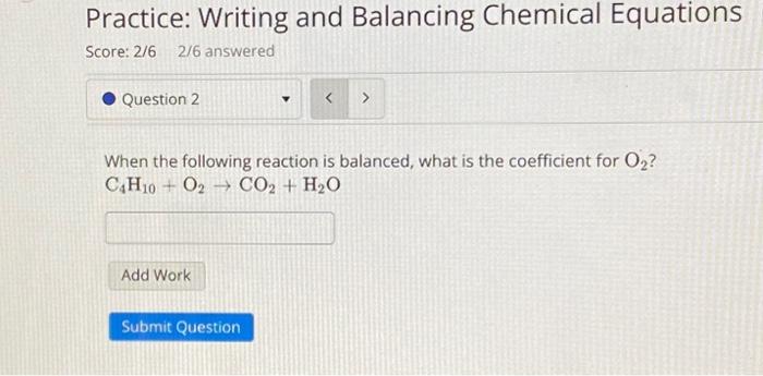 Solved Practice: Writing and Balancing Chemical Equations | Chegg.com