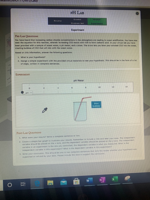Solved Master/BI0111/m1/lab/ PH LAB Gled Experiment Pre-LA | Chegg.com
