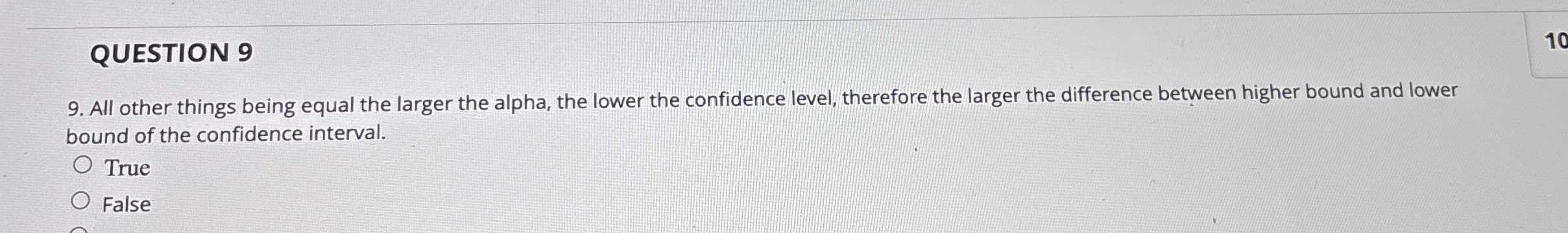 Solved QUESTION 99. ﻿All other things being equal the larger | Chegg.com