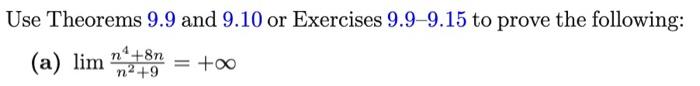 Solved Use Theorems 9.9 and 9.10 or Exercises 9.9–9.15 to | Chegg.com