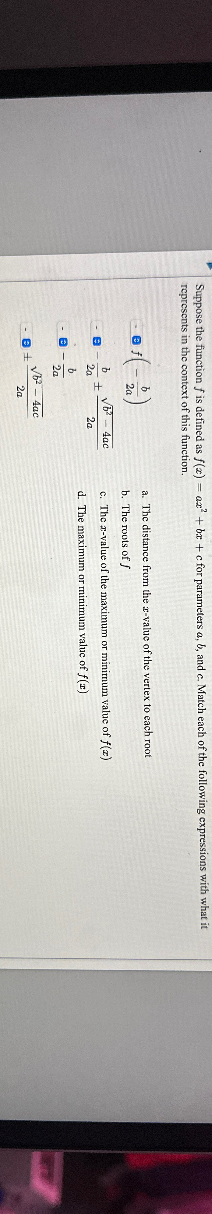 Solved Suppose the function f ﻿is defined as f(x)=ax2+bx+c | Chegg.com