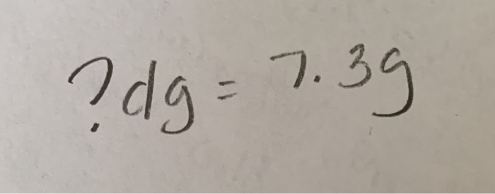 Solved ?dg= 7.39 | Chegg.com