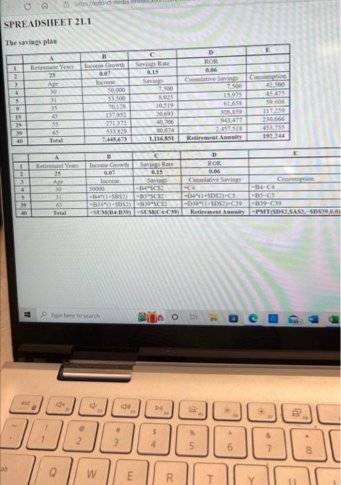 Solved Required: With no taxes or inflotion (Spreadsheet | Chegg.com