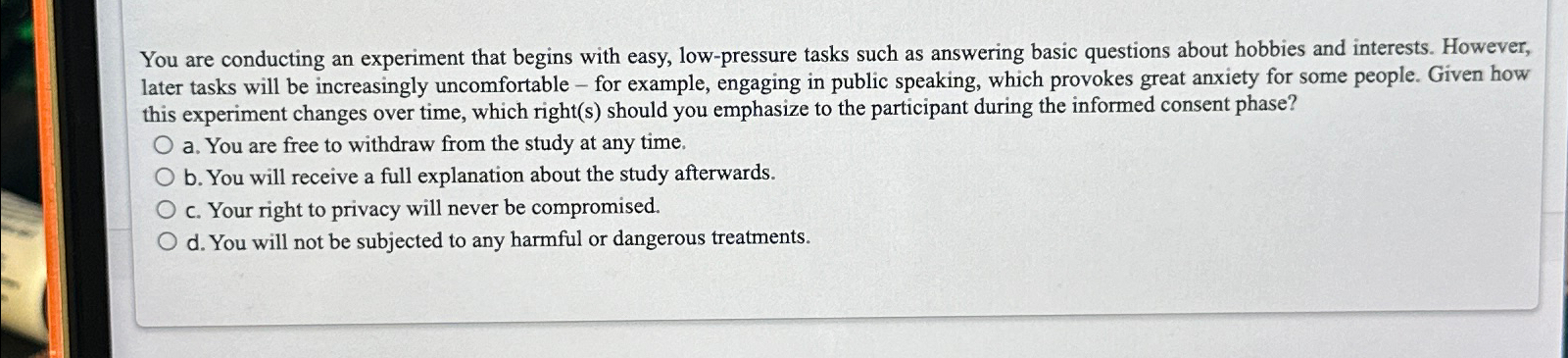 Solved You are conducting an experiment that begins with | Chegg.com