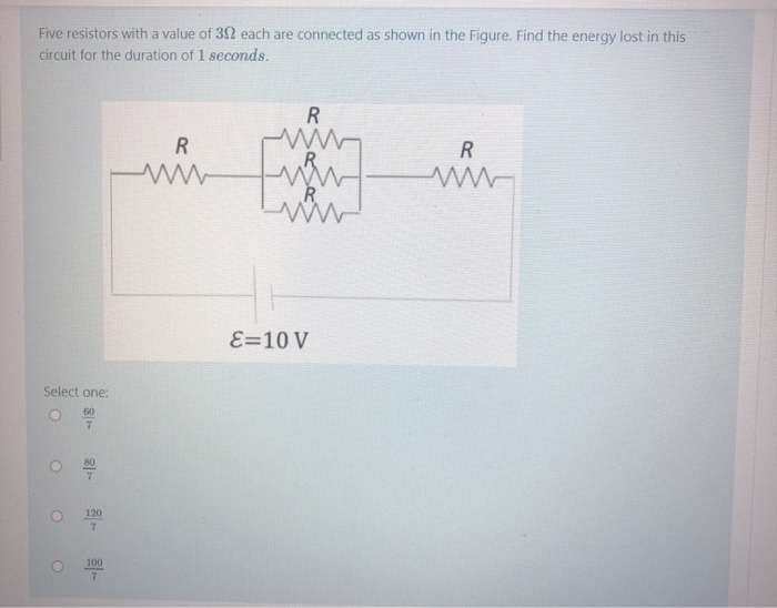 Solved Five resistors with a value of 39 each are connected | Chegg.com