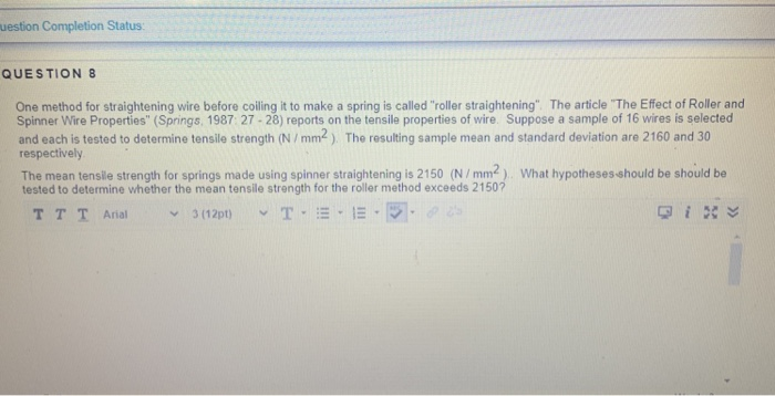 Solved uestion Completion Status: QUESTION 8 One method for | Chegg.com