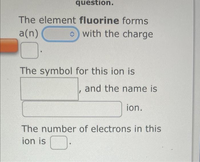 Solved question. The element rubidium forms a with the | Chegg.com