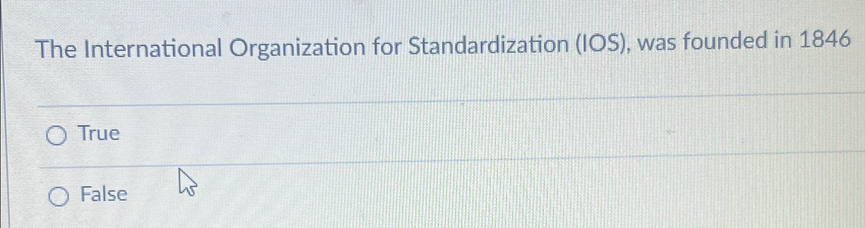 Solved The International Organization for Standardization | Chegg.com