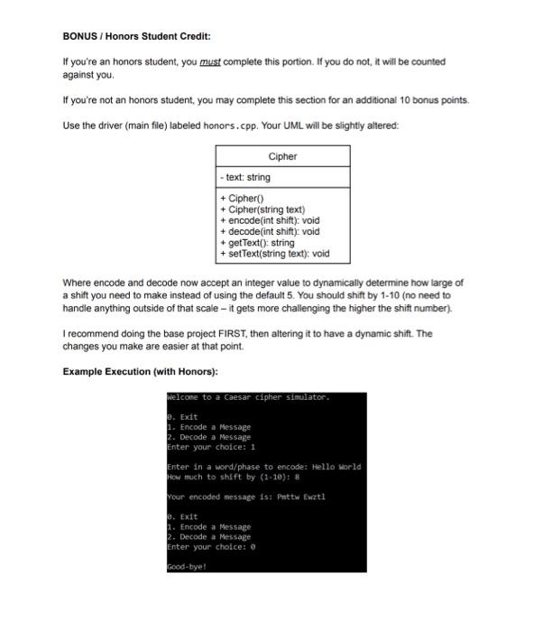 Solved please follow guidlines below to creatw c++ program. | Chegg.com