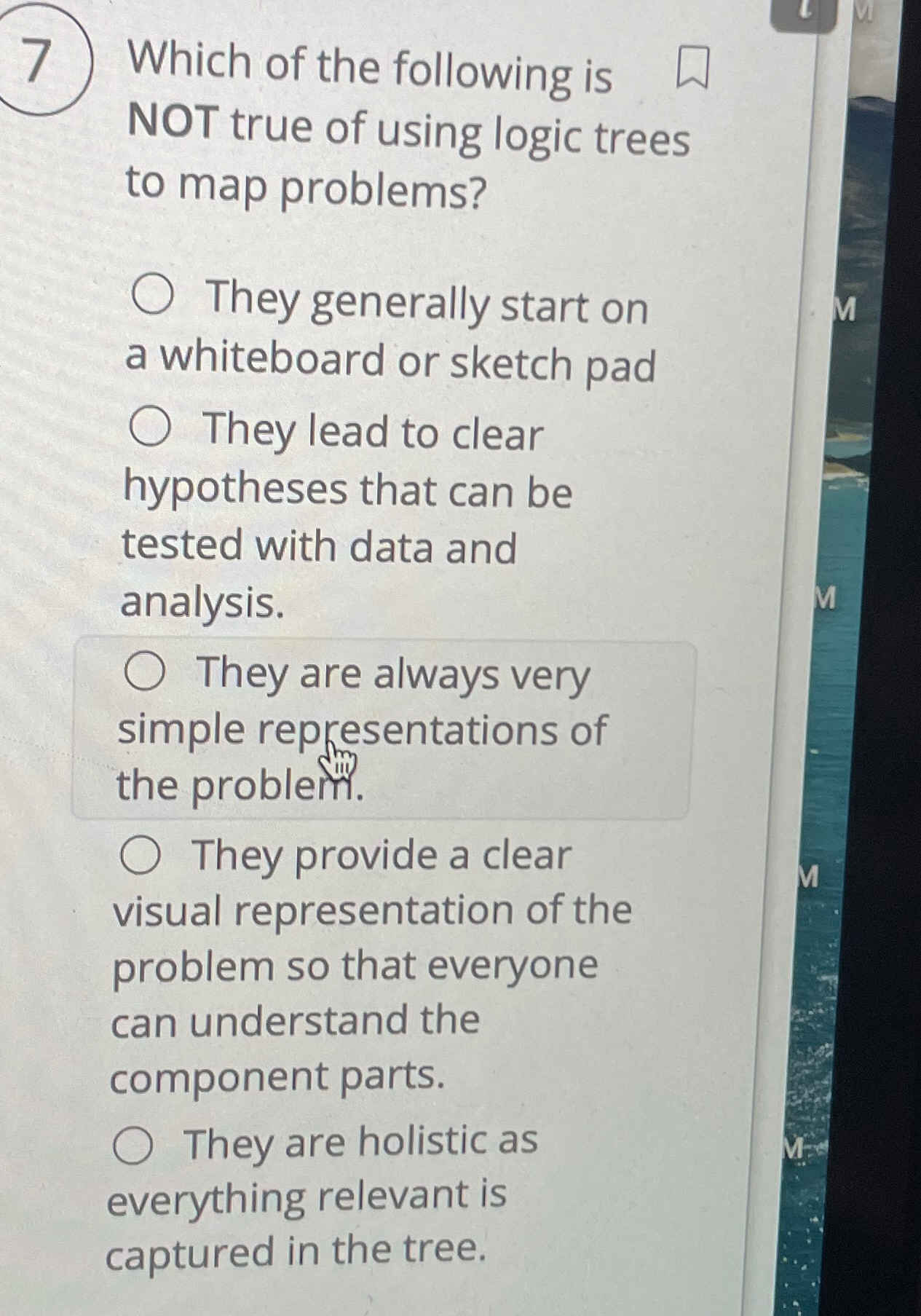 Solved 7 ﻿Which of the following is NOT true of using logic | Chegg.com