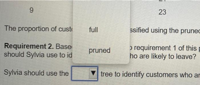 Graph/chartData tableRequirement 1. Using the pruned | Chegg.com