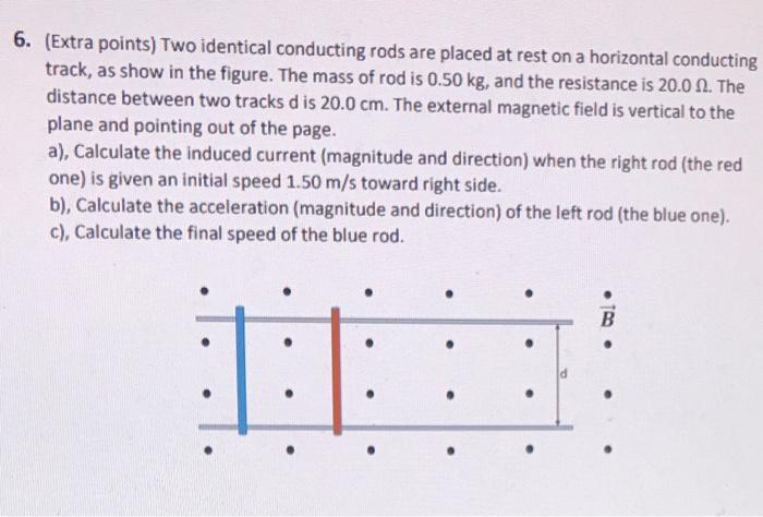 Solved 6. (Extra points) Two identical conducting rods are | Chegg.com