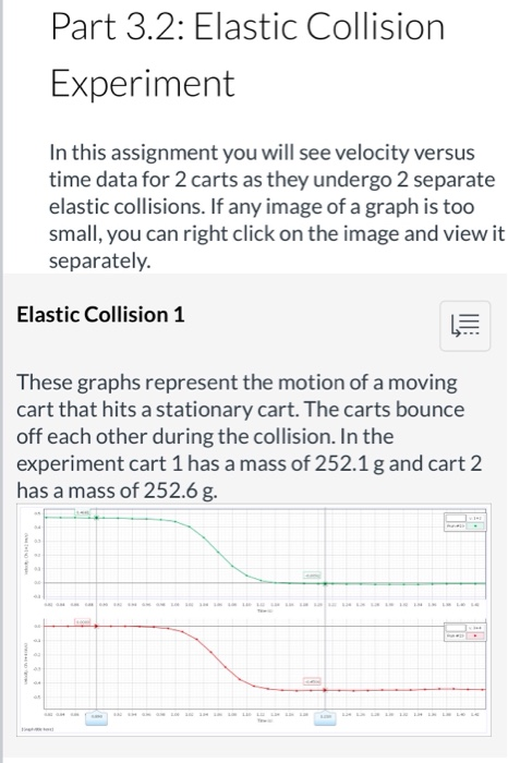 Part 3.2: Elastic Collision Experiment In this | Chegg.com