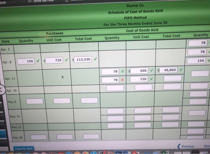 Solved Show Me How Calculator eBook FIFO Perpetual Inventory | Chegg.com
