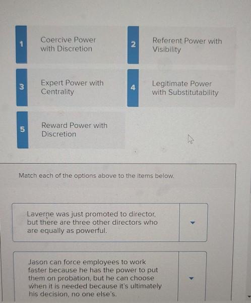 Solved Coercive Power With Discretion 2 Referent Power With 
