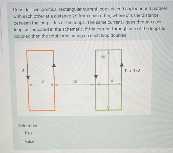 Solved a Consider two identical rectangular current loops | Chegg.com