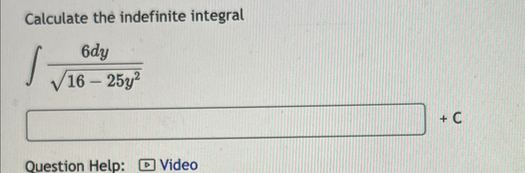 Solved Calculate the indefinite | Chegg.com