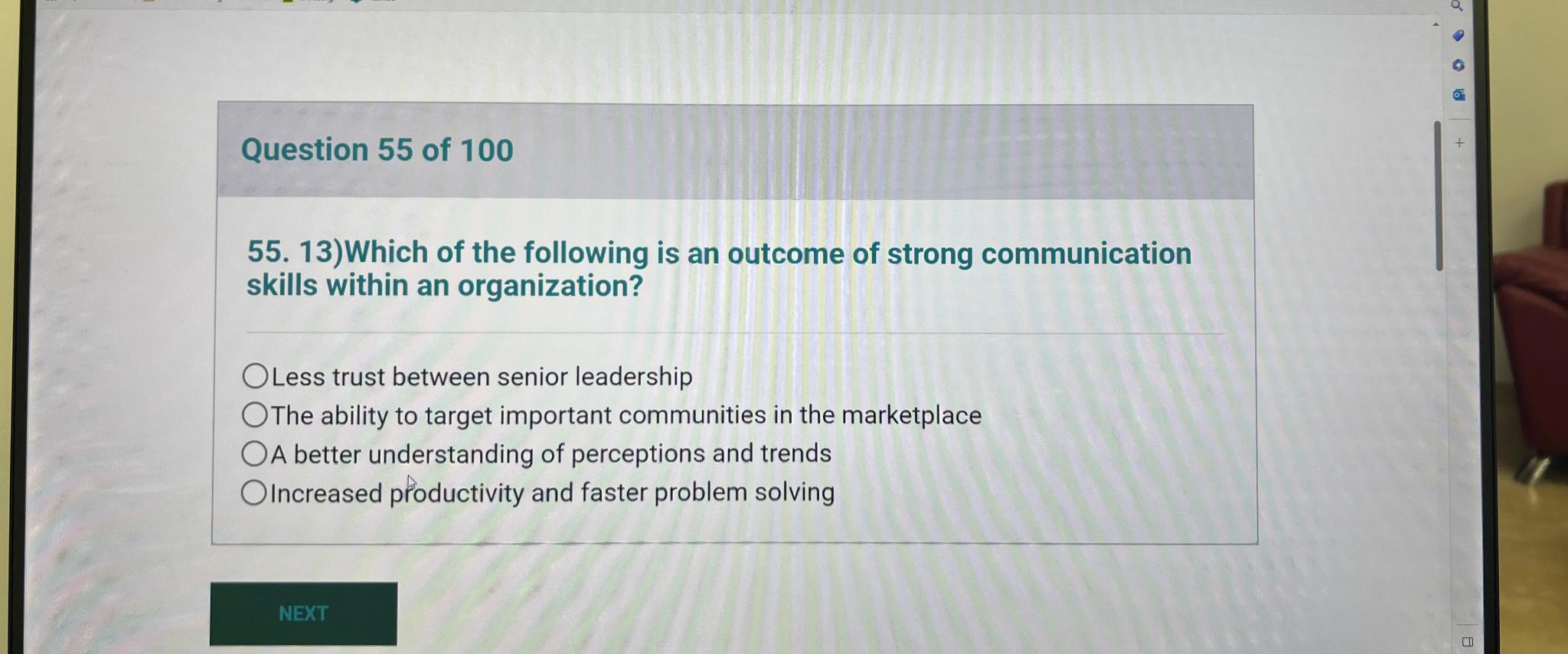 Solved Question 55 ﻿of 10055. 13)Which of the following is | Chegg.com