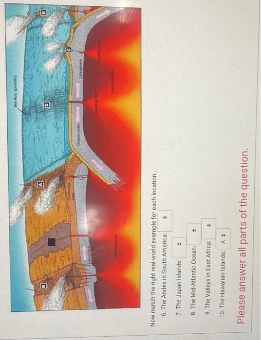 Solved Tectonics and Landforms Fill in the matching lett 1. | Chegg.com