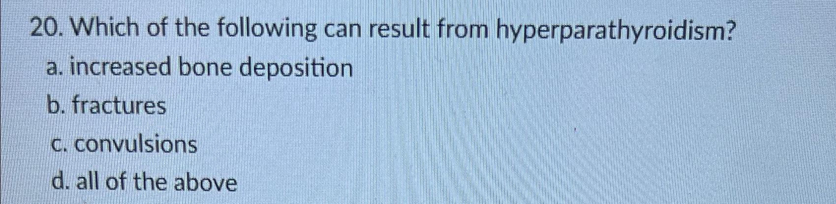 Solved Which of the following can result from | Chegg.com