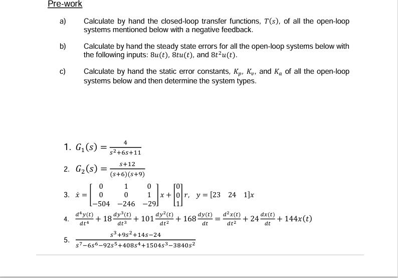 Solved Pre work questions can I please get full detailed | Chegg.com