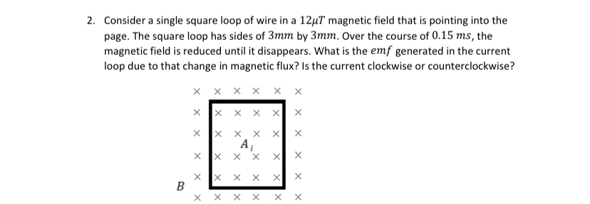 Solved Consider a single square loop of wire in a 12μT | Chegg.com