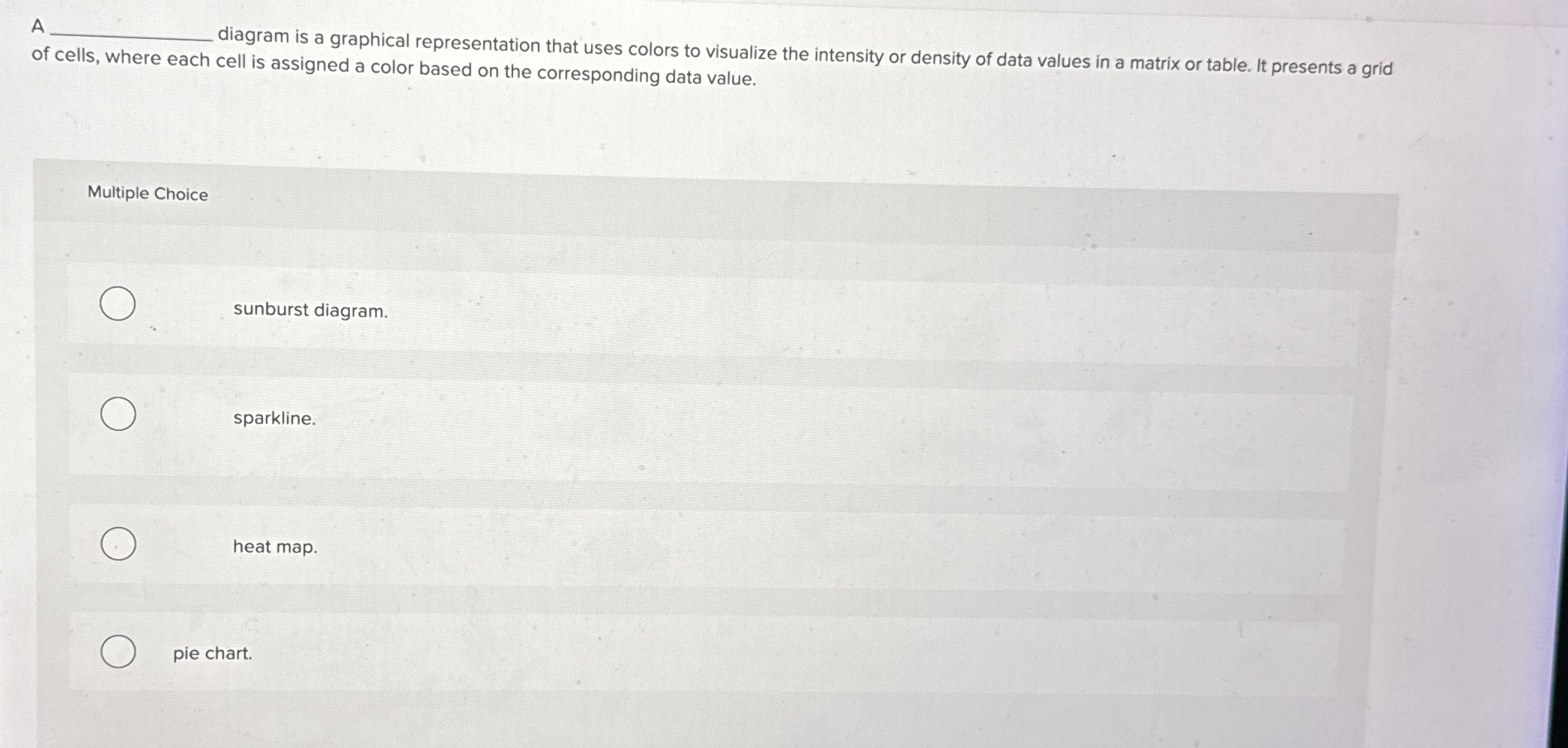 Solved A diagram is a graphical representation that uses | Chegg.com