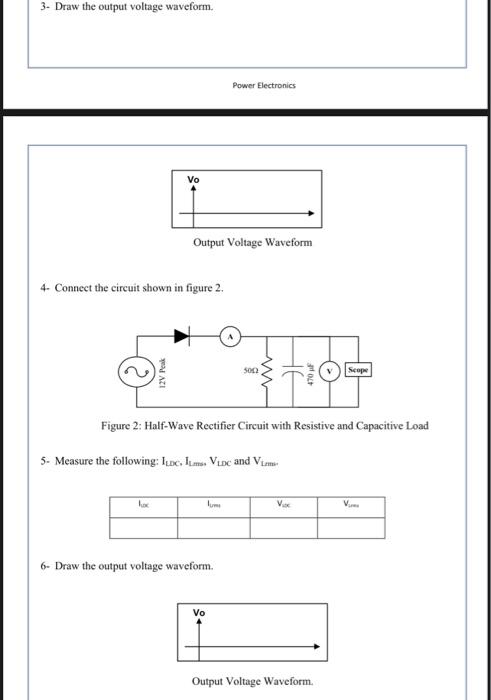 A single phase half-wave uncontrolled rectifiers | Chegg.com
