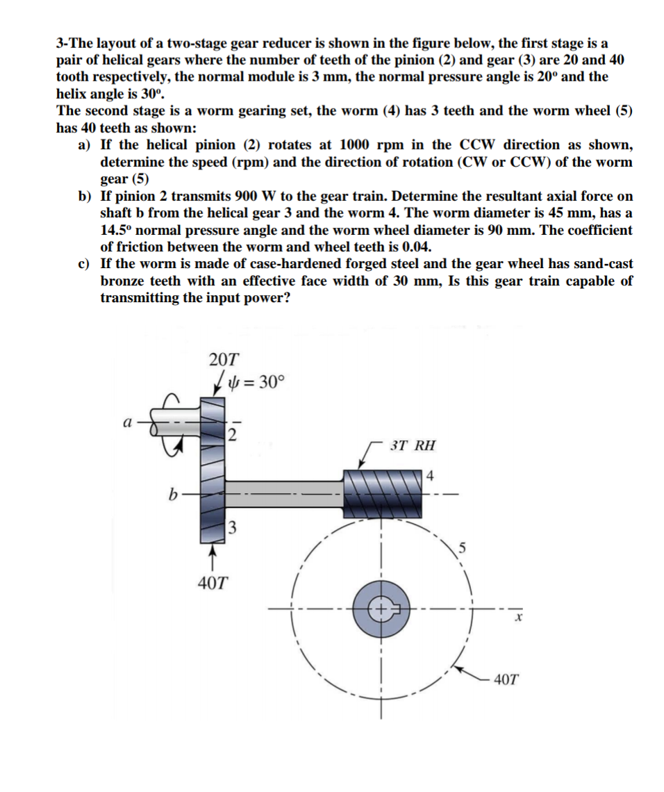 Solved 3-The layout of a two-stage gear reducer is shown in | Chegg.com