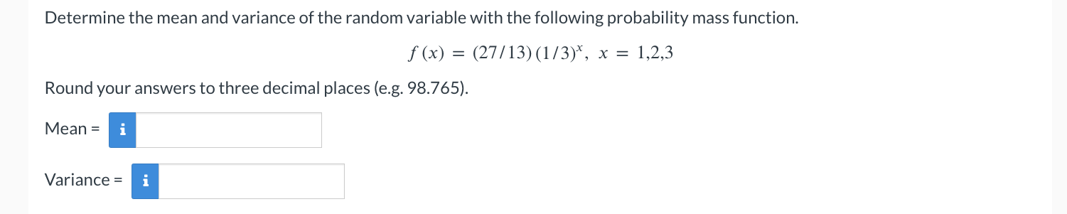 Determine the mean and variance of the random | Chegg.com