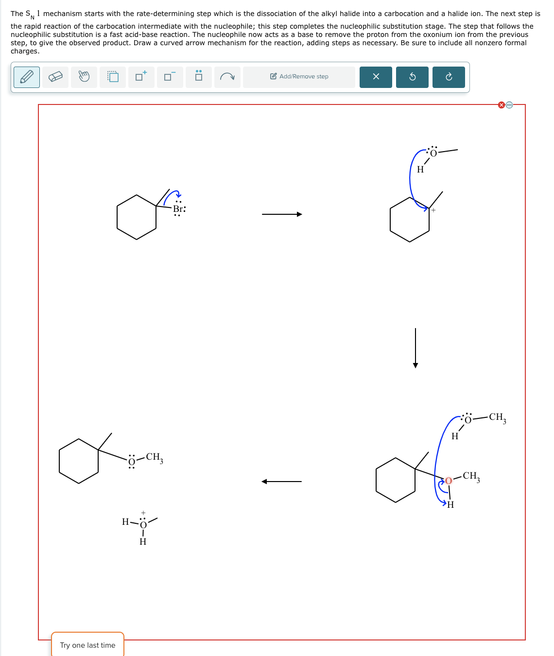 Solved The SN1 ﻿mechanism starts with the rate-determining | Chegg.com