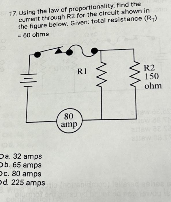 Solved 17. Using the law of proportionality, find the | Chegg.com