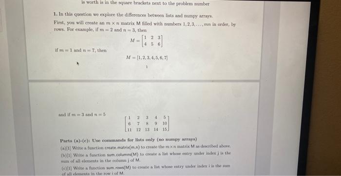 Solved 1. In this question we explore the differences | Chegg.com