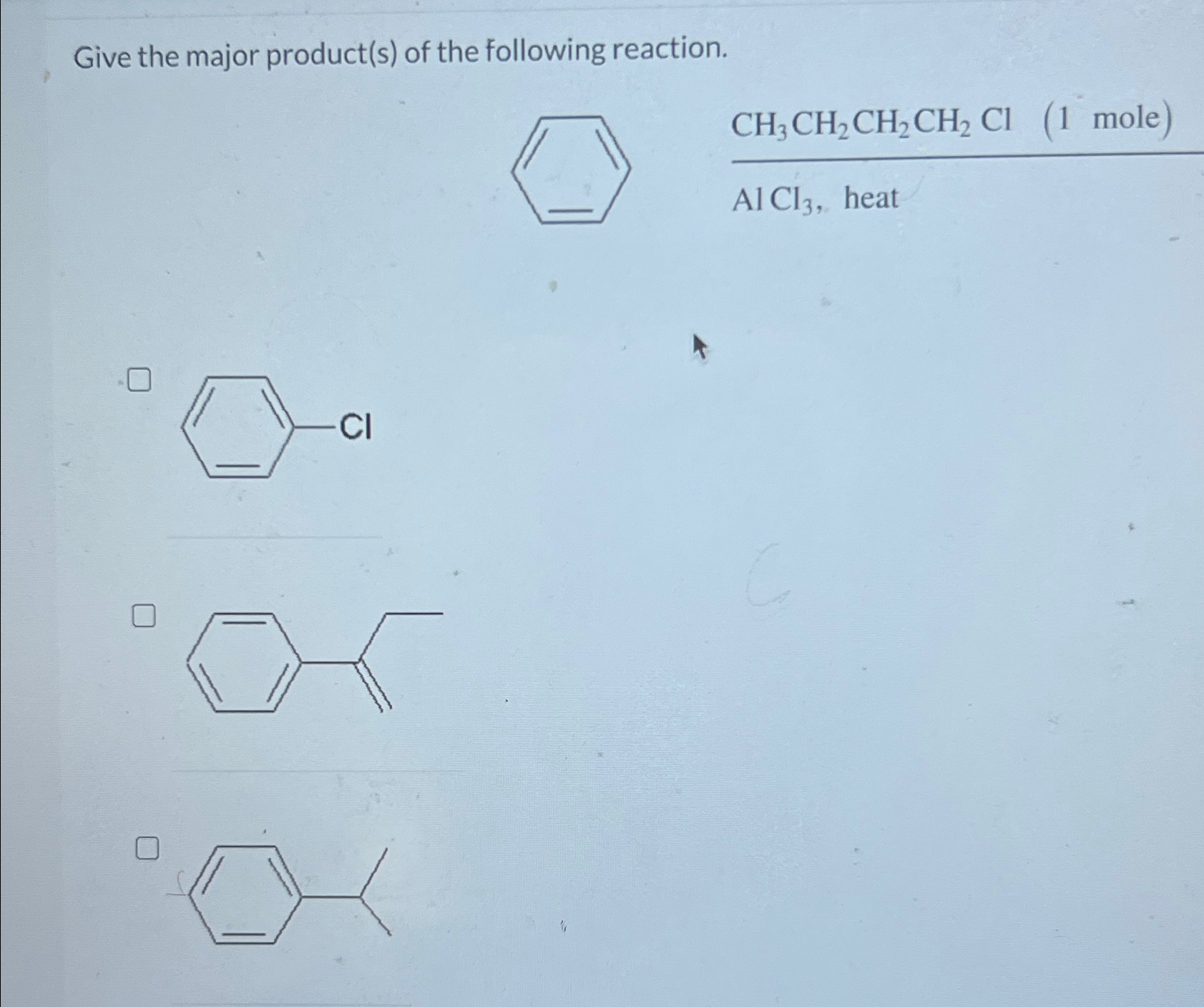 Solved Give the major product(s) ﻿of the following | Chegg.com