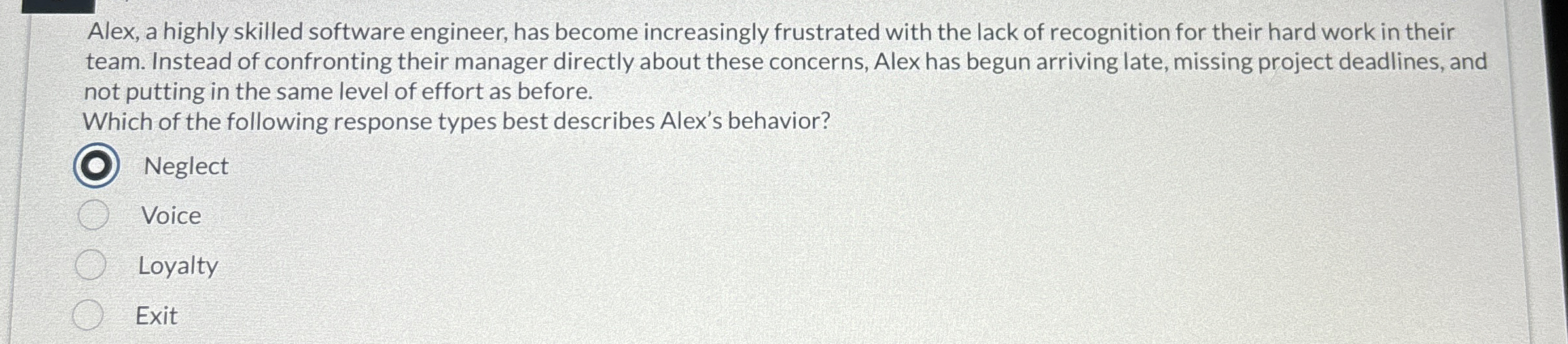 Solved Alex, a highly skilled software engineer, has become | Chegg.com