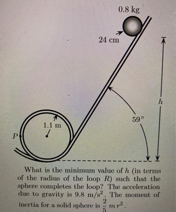 Solved 010 (part 1 of 2) 10.0 points A small, solid sphere | Chegg.com