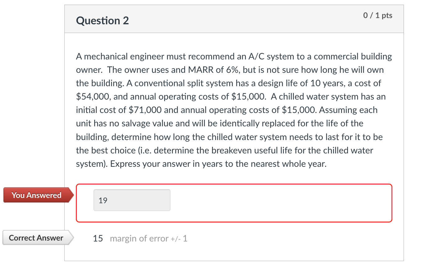 Solved Question 2A mechanical engineer must recommend an AC | Chegg.com
