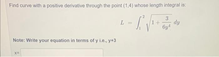 Solved Find curve with a positive derivative through the | Chegg.com