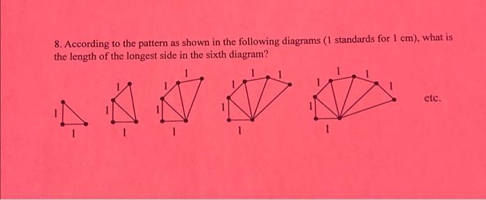 Solved 8. According to the pattern as shown in the following | Chegg.com