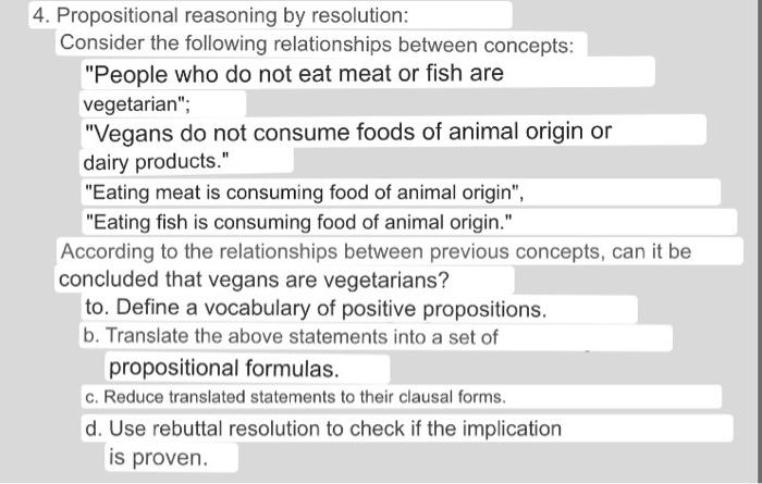 Solved 4. Propositional reasoning by resolution: Consider | Chegg.com