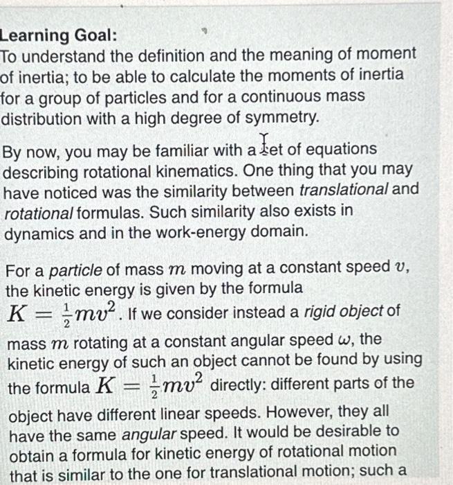 Learning Goal: To understand the definition and the | Chegg.com