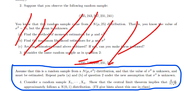 Solved Suppose that you observe the following random | Chegg.com