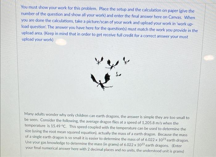 Solved You must show your work for this problem. Place the | Chegg.com