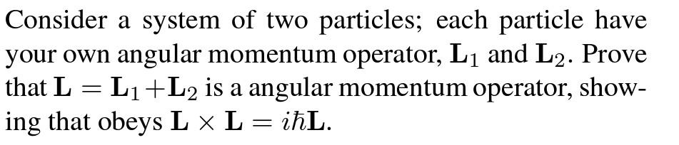 Solved Consider a system of two particles; each particle | Chegg.com