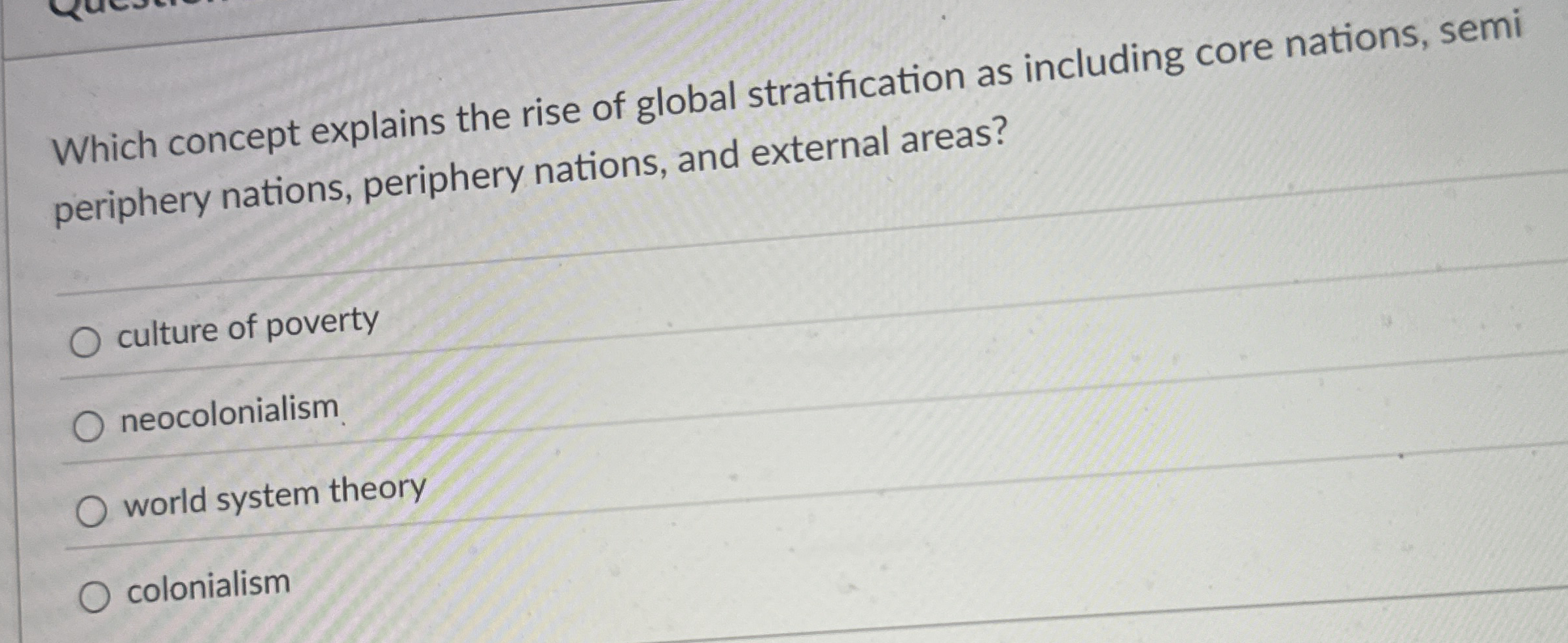 Solved Which concept explains the rise of global | Chegg.com