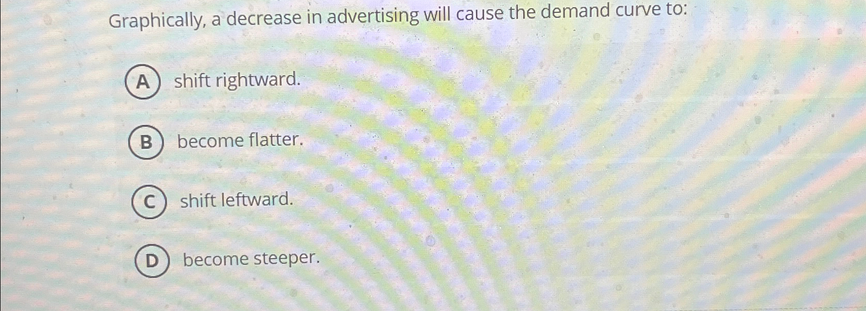 Solved Graphically, a decrease in advertising will cause the | Chegg.com