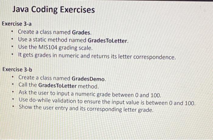 Solved Exercise 1-a - Create a class named CountSample. - | Chegg.com