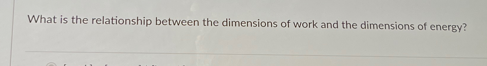 Solved What is the relationship between the dimensions of | Chegg.com