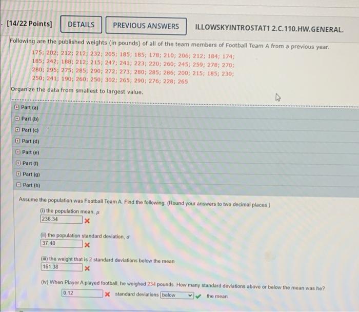 Solved DETAILS PREVIOUS ANSWERS ILLOWSKYINTROSTAT1 | Chegg.com