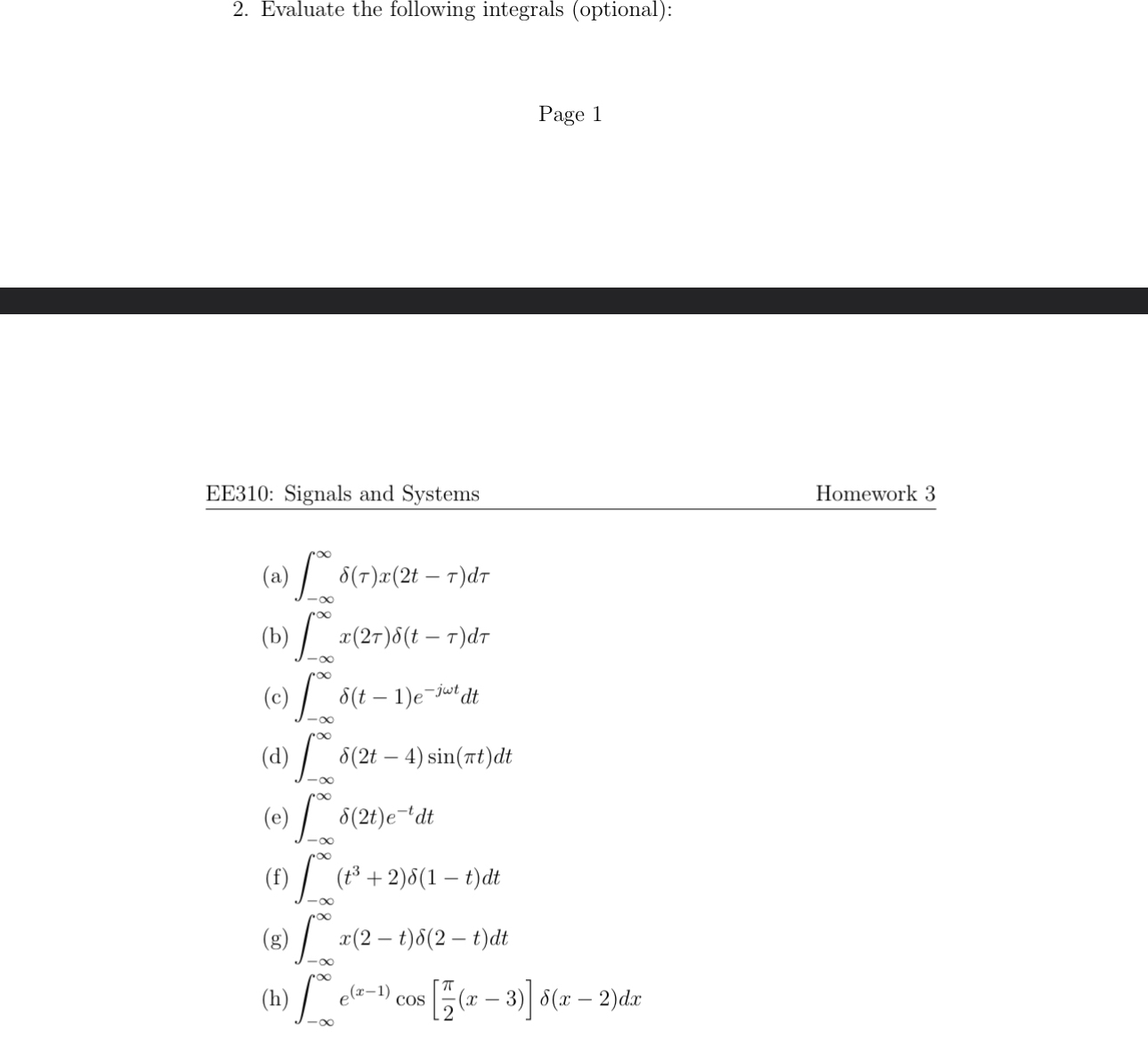 Solved Evaluate the following integrals (optional):Page | Chegg.com